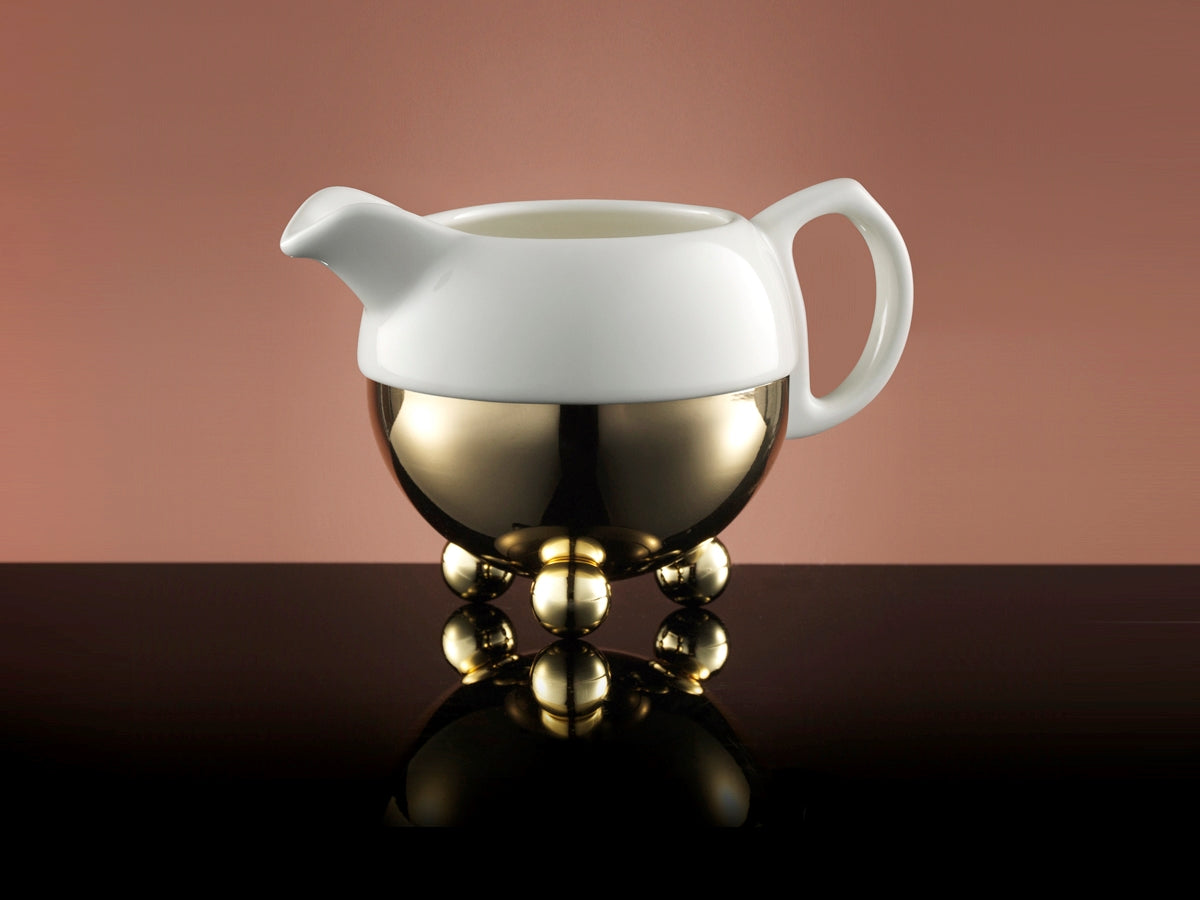 Jass Gold Design Creamer in White – The Wellness Store
