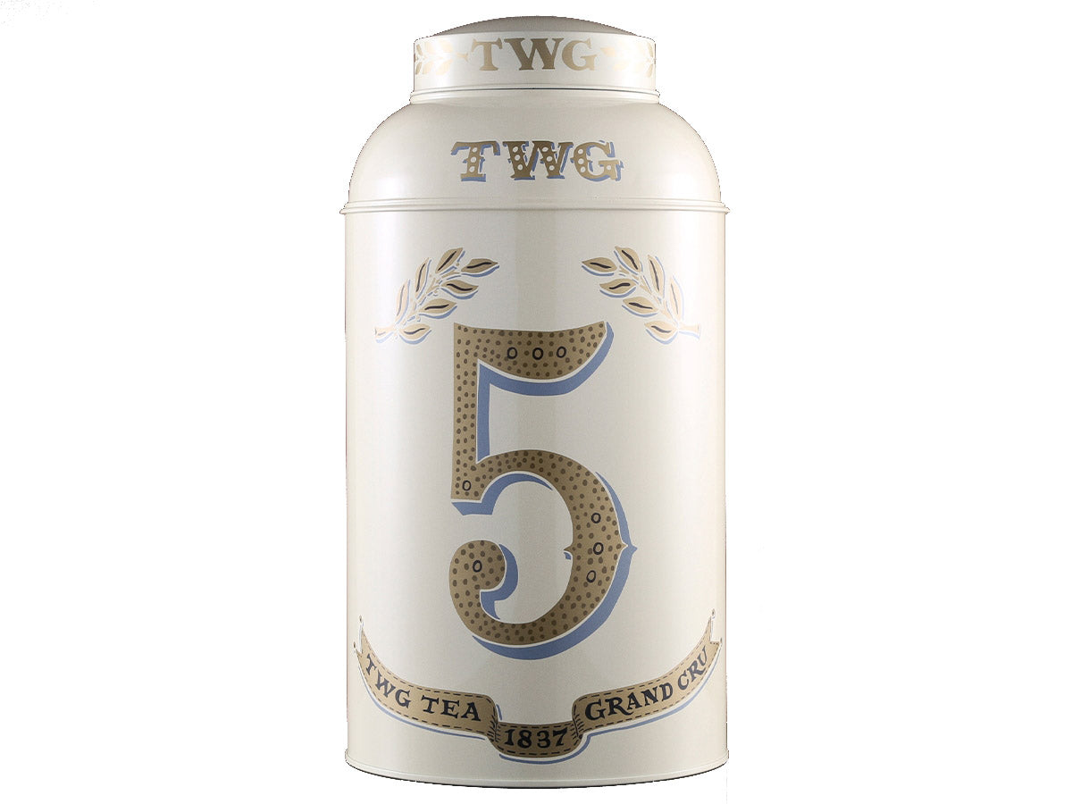 Number 5 Hand-Painted Artisan Tea Tin – The Wellness Store